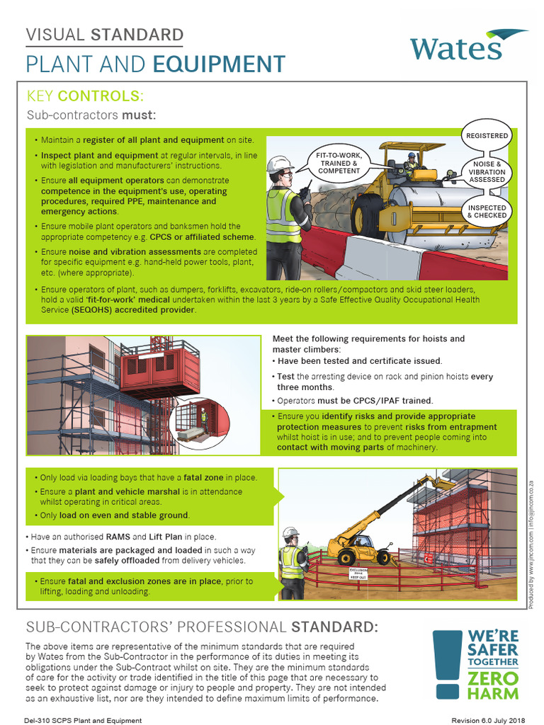Del-310 SCPS Plant and Equipment | PDF | Forklift | Occupational Safety ...