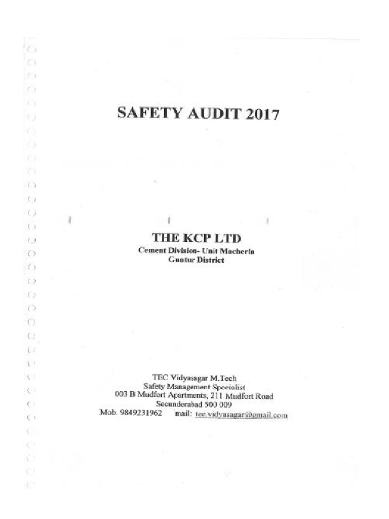 Safety Audit Report | PDF