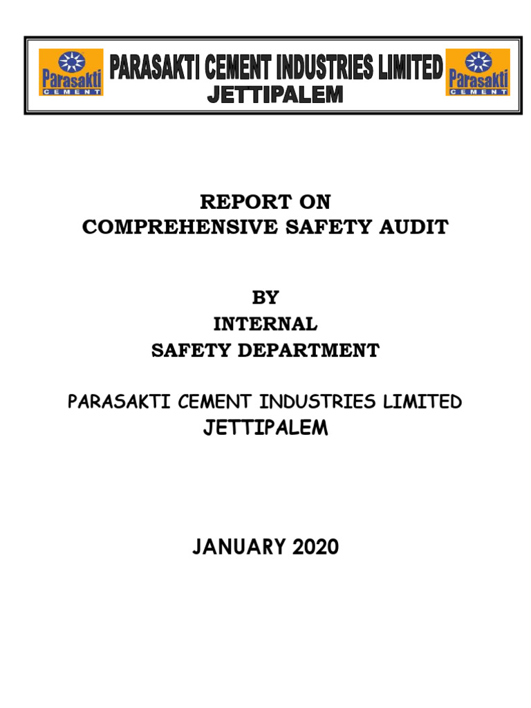 Safety Audit Report-2020 | PDF | Safety | Occupational Safety And Health