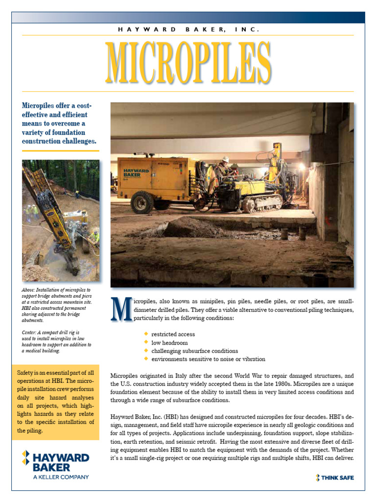 Hayward-Baker-Micropiles-Brochure | PDF | Deep Foundation | Civil Engineering