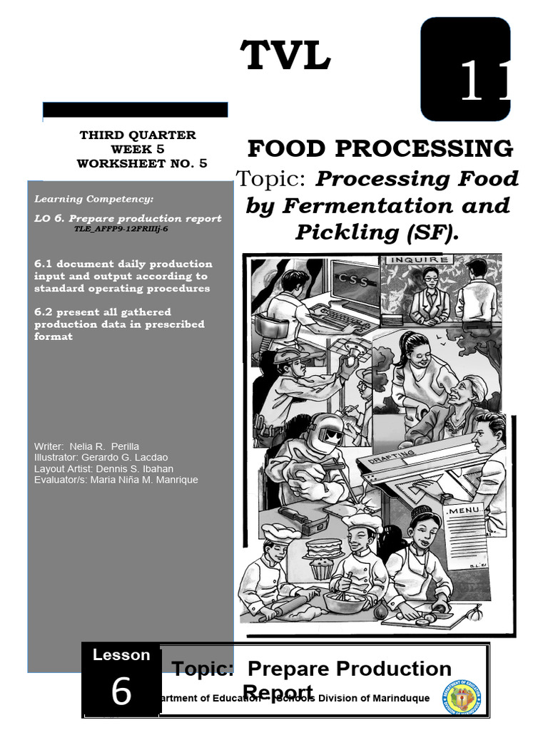 Food Processing Grade 11 Q3M3 | PDF | Pickling | Food Ingredients