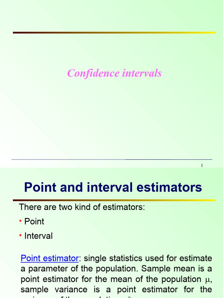 Confidence intervals | PDF | Normal Distribution | Estimator