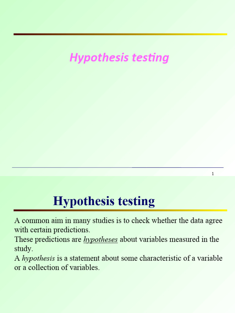 Hypothesis Testing | Download Free PDF | Statistical Hypothesis Testing ...