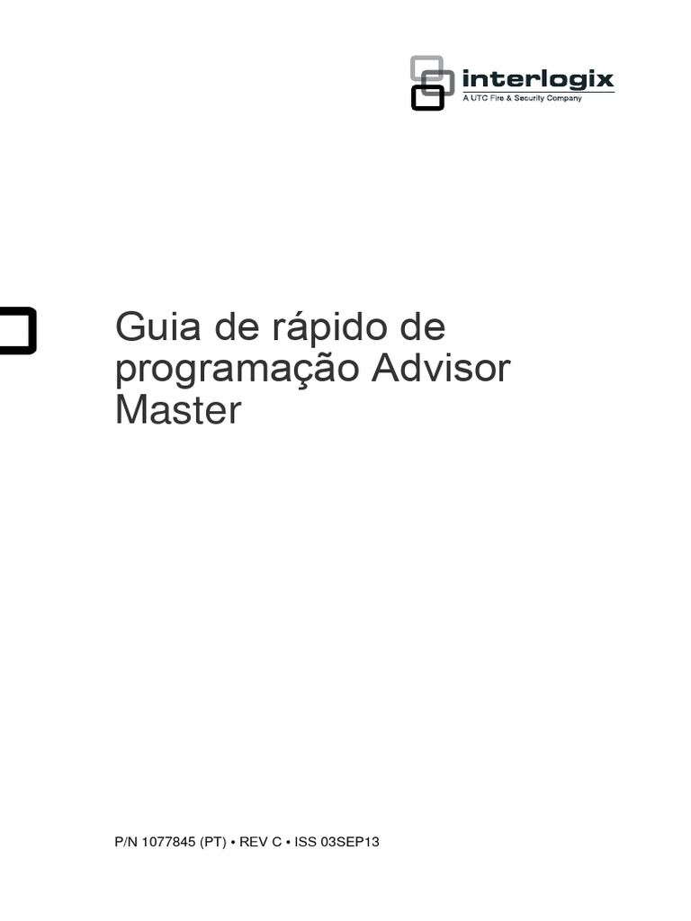 (PT) RevC Advisor Master EN50131 Quick Programming Guide | PDF | Teclado de computador | Entrada ...