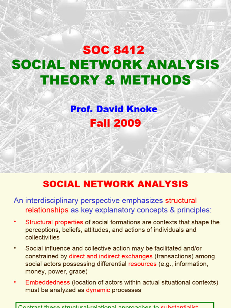 INTRODUCTION To NETWORK ANALYSIS | PDF | Social Network | Theory