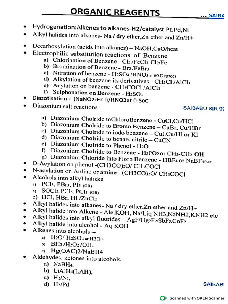 REAGENTS LIST Saibabu | PDF