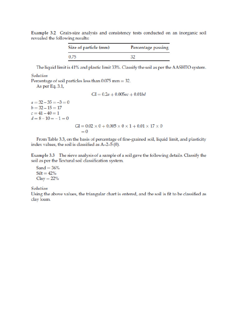 Soil Classification (Numericals) | PDF