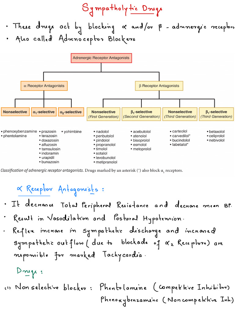 Sympatholytic Drugs | Download Free PDF | Clinical Medicine | Medical ...