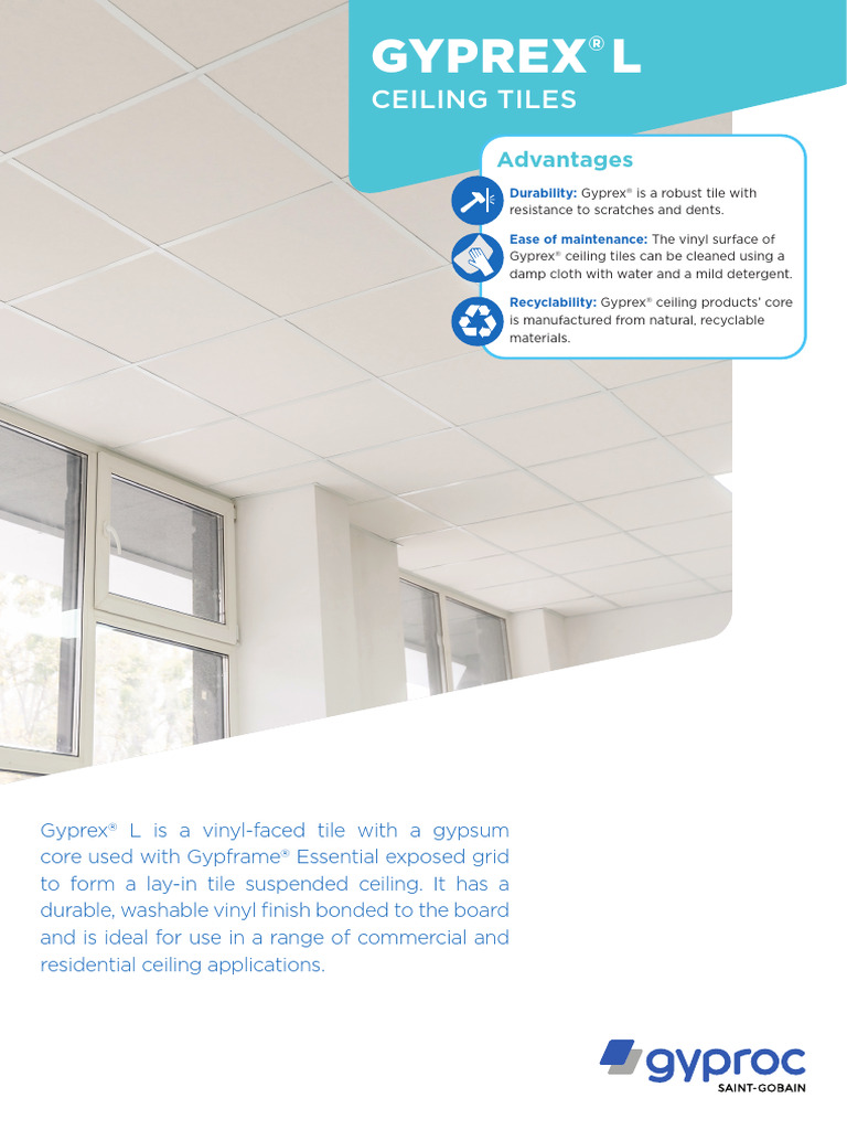 Gyprex 6.4mm Datasheet | PDF | Drywall | Tile