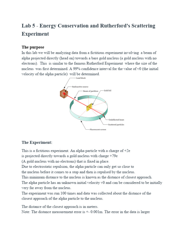 Analyzing Rutherford Scattering Data | PDF | Atomic Nucleus | Electron