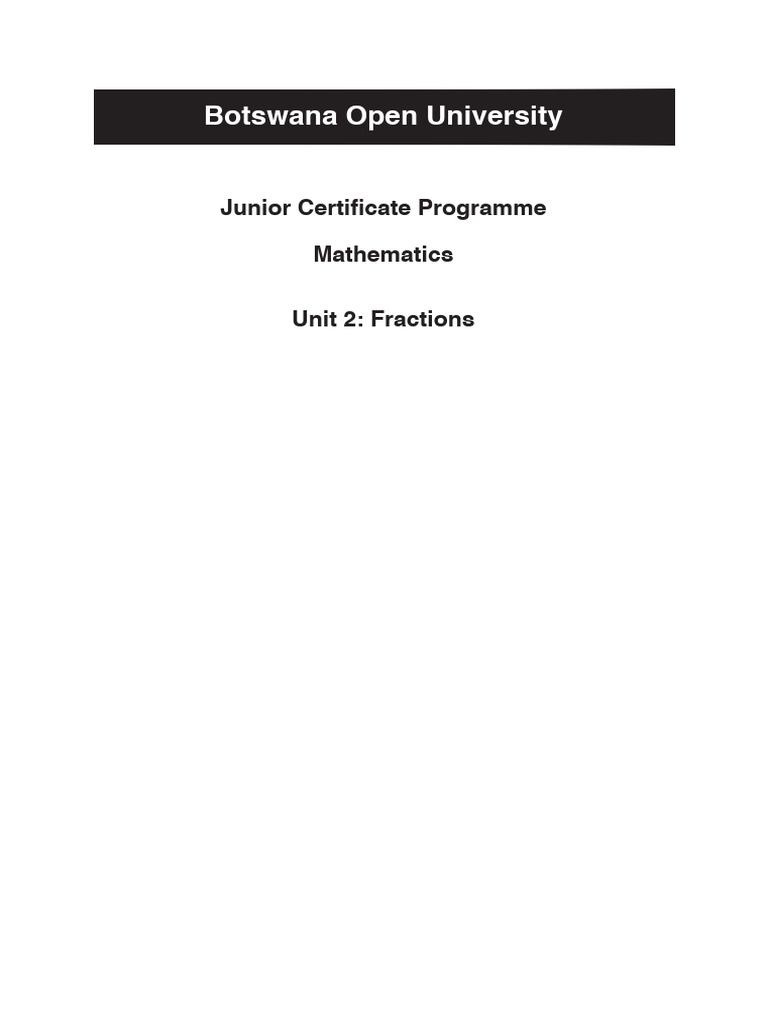 JC Maths Unit 2 | PDF | Multiplication | Decimal