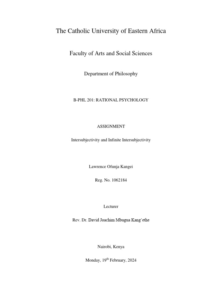 B-PHL 201 Rational Psychology Assignment 2024 | PDF | Phenomenology ...