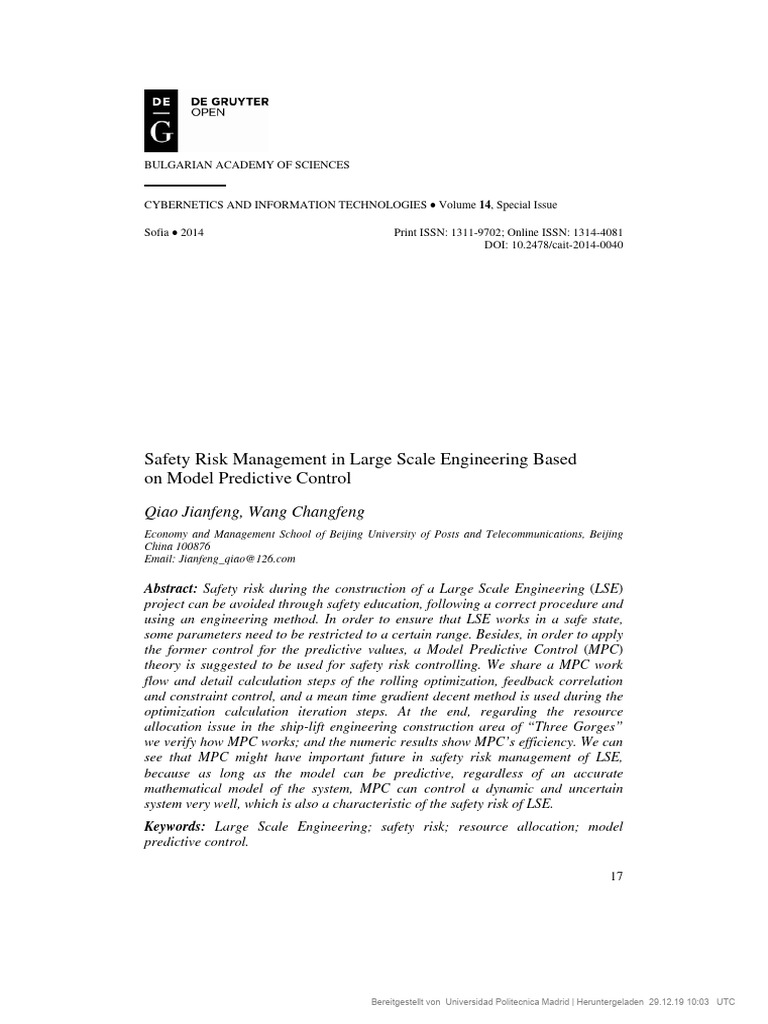 (13144081 - Cybernetics and Information Technologies) Safety Risk ... (13144081 - Cybernetics and Information Technologies) Safety Risk ...