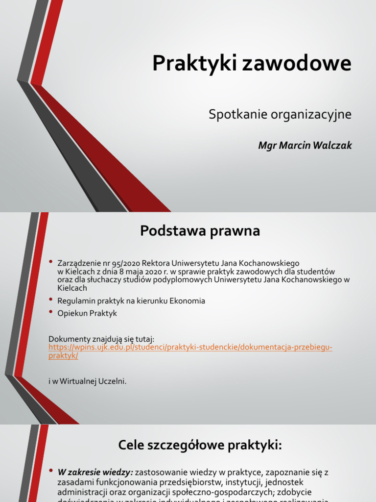PREZENTACJA+PRAKTYKI | PDF