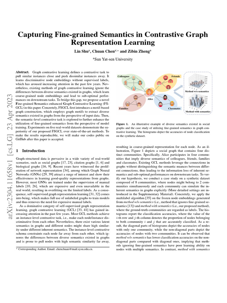 Capturing Fine-Grained Semantics in Contrastive Graph Representation Learning | PDF | Semantics ...