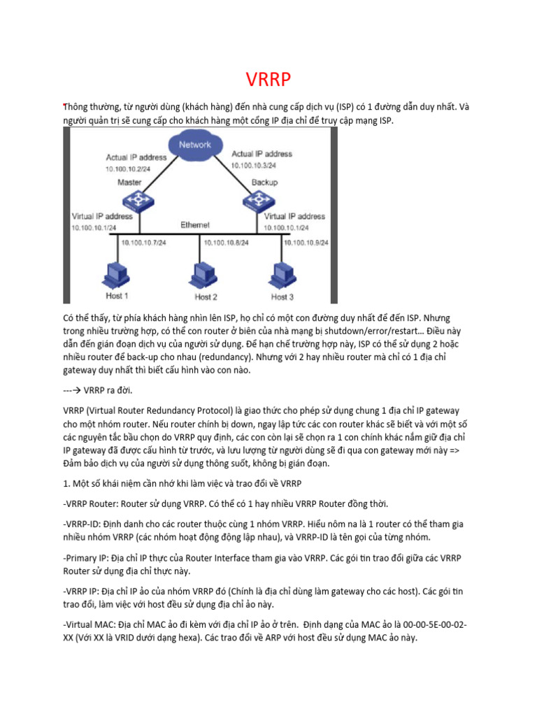 Báo Cáo Về VRRP-ISIS | PDF