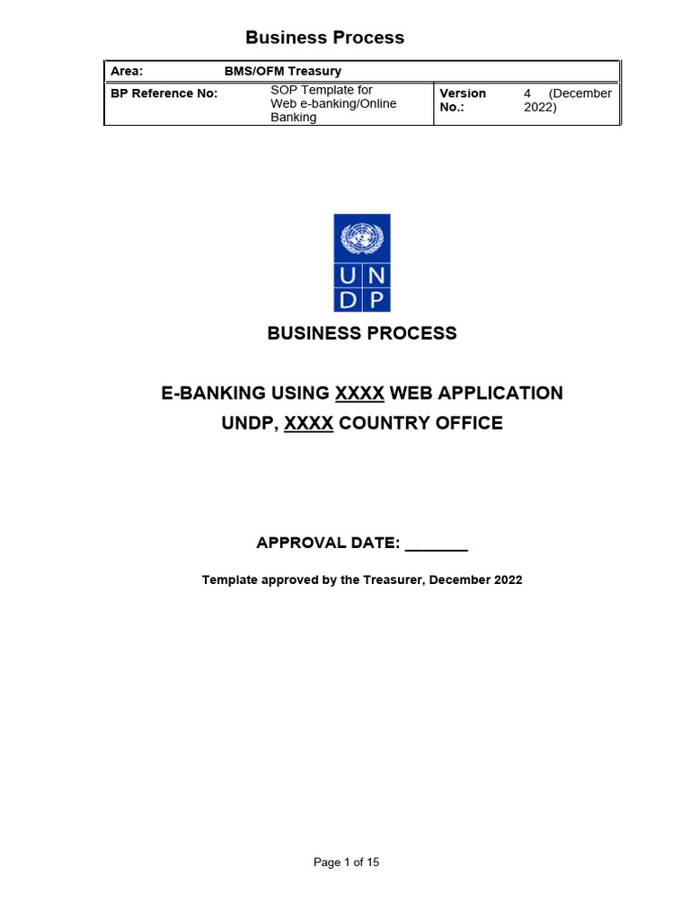 FRM Banking Arrangement SOP e-Banking Template | PDF | Online Banking ...