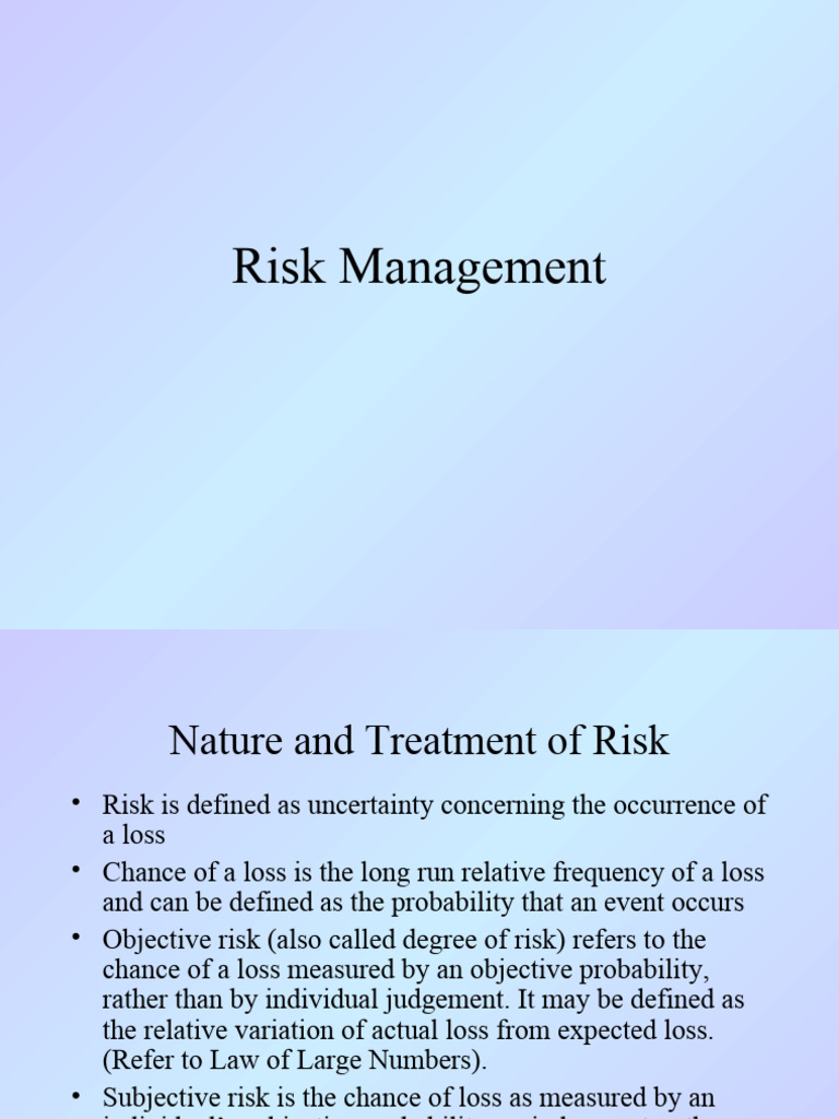 Risk Management | Download Free PDF | Insurance | Risk