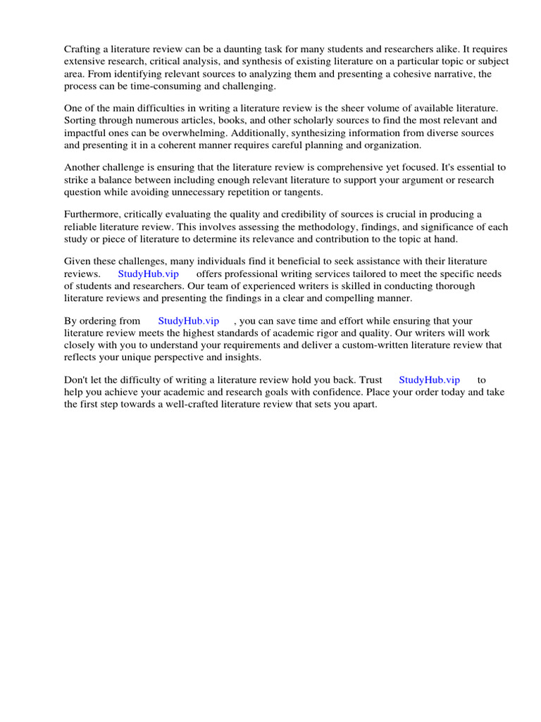 Literature Review Writing Guide | PDF | Literature Review