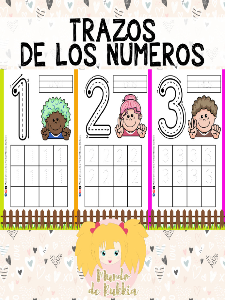 Fichas de Trazos de Números Del 1 Al 20 Recopilado Por Mundo de Rukkia ...