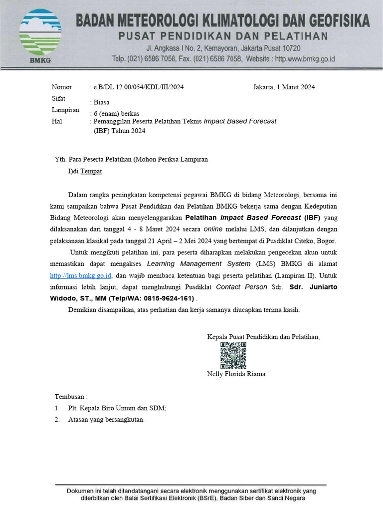 Pemanggilan Peserta IBF - Sign | PDF