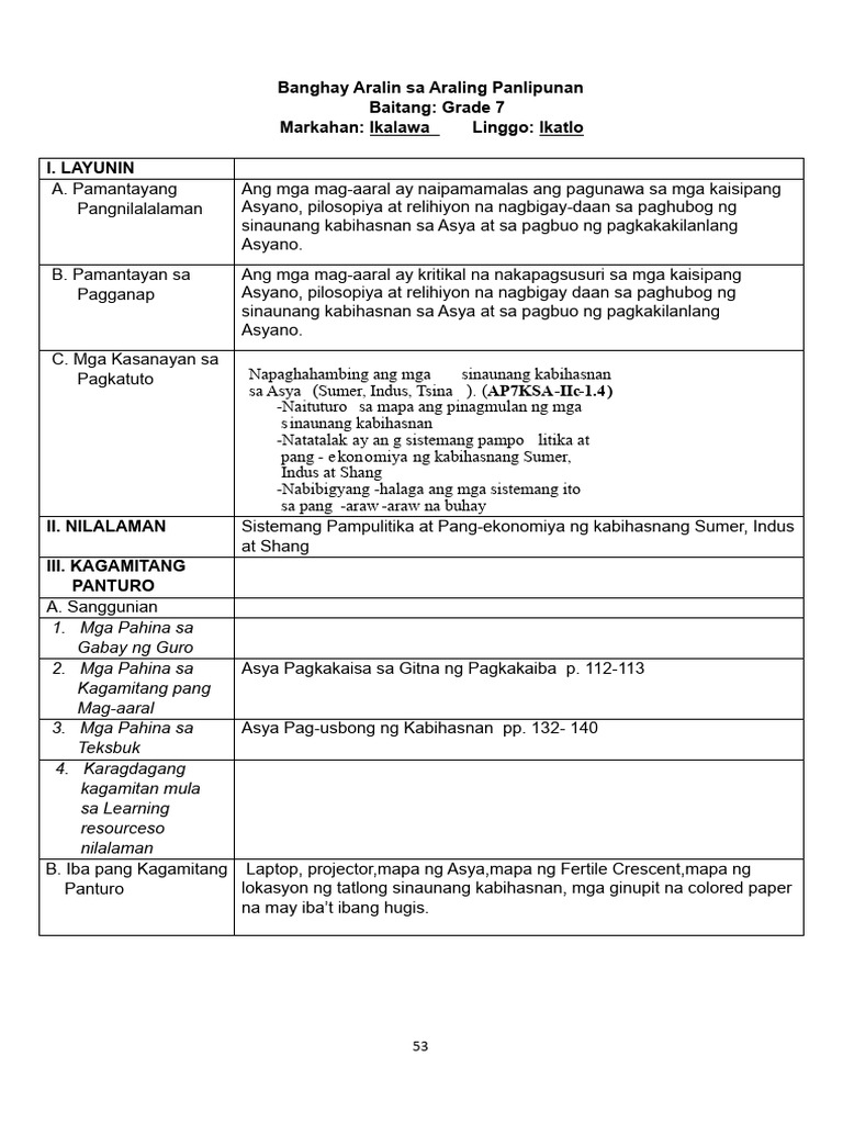 AP7 lesson Plan | PDF