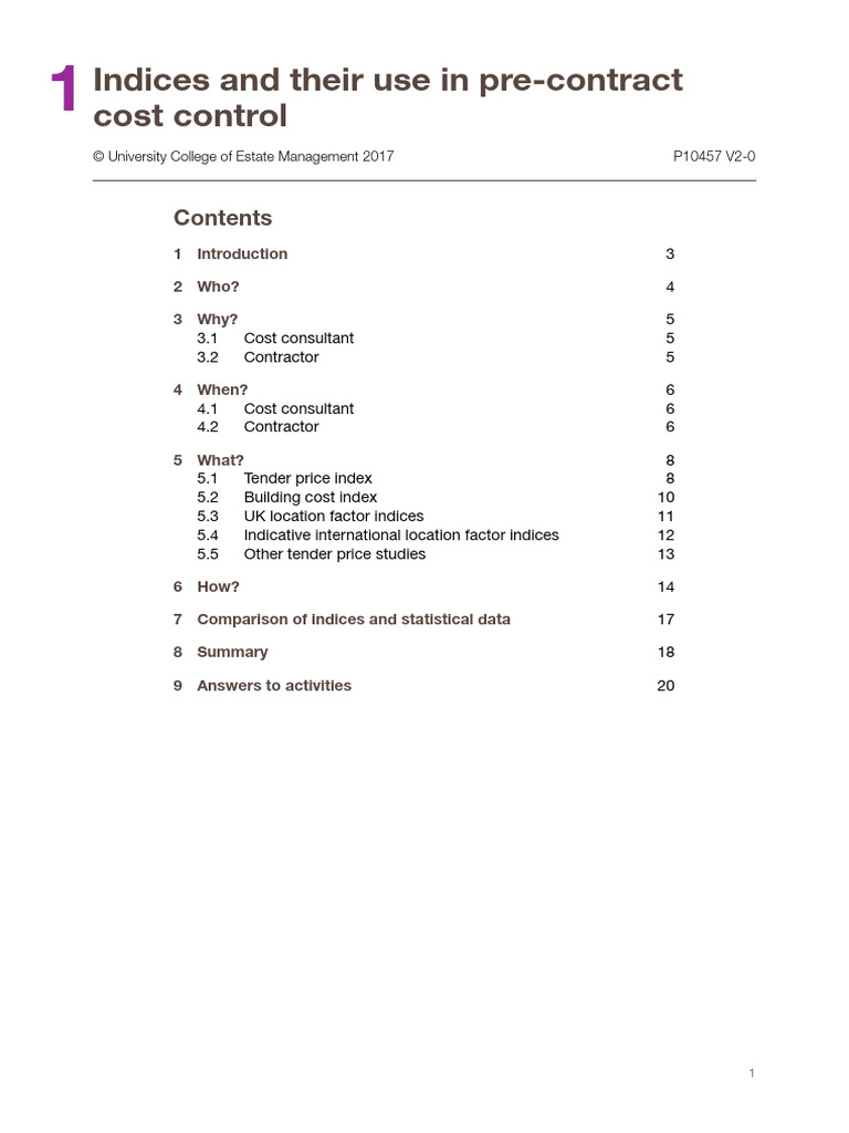 BCIS Tender Price Index Overview | PDF | Index (Economics) | Price Indices