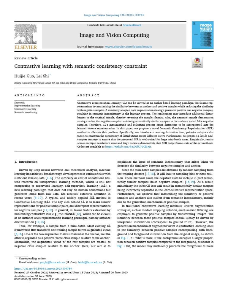 Contrastive Learning With Semantic Consistency Constraint | PDF | Eigenvalues And Eigenvectors ...