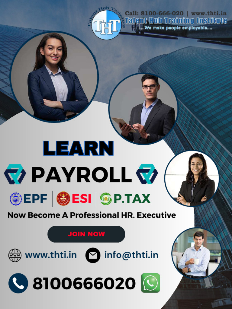Payroll - PF ESI P.tax Brochure - THTI-Kol | PDF | Payroll Tax | Employment