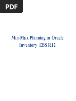 Min Max Planing in Oracle Inventory EBS | PDF