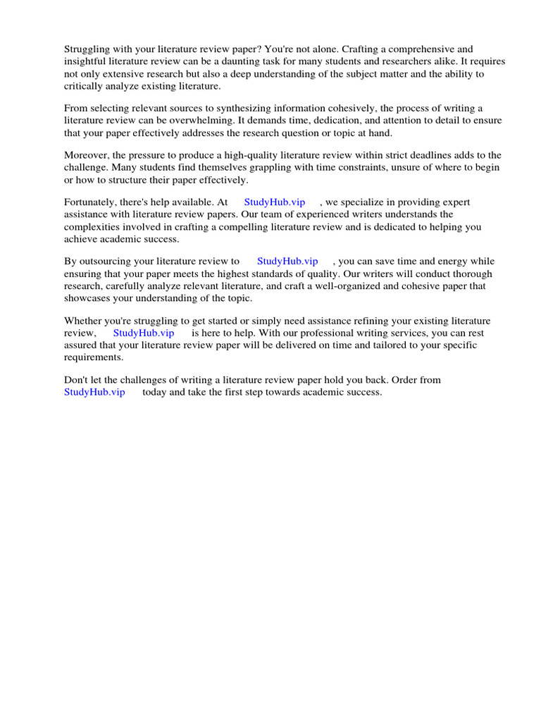 Literature Review Paper PDF | PDF