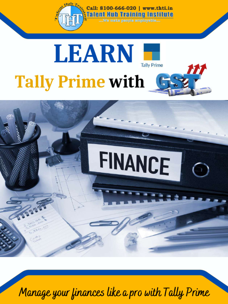 Tally Prime With GST - Brochure - THTI-Kol | PDF | Recruitment | Economies