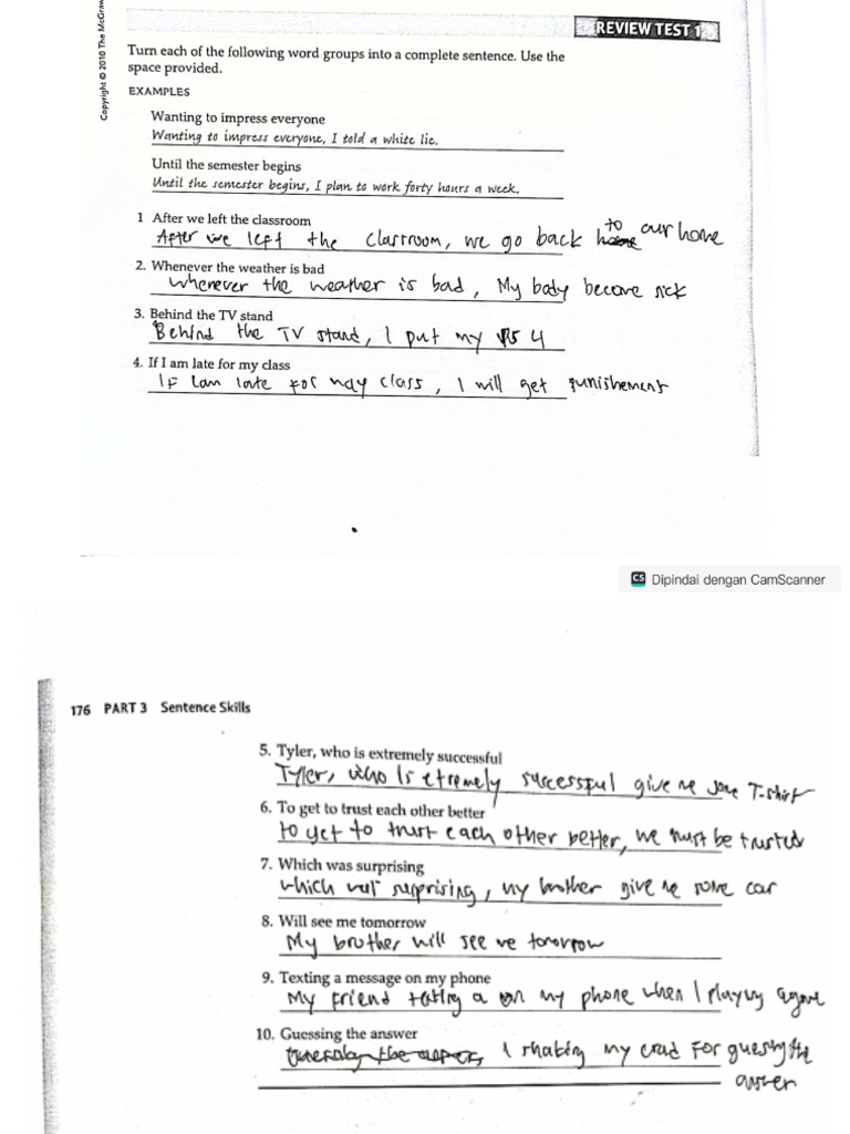 Muhammad Akmalul Ibad - Writing - Fragment Test 1 Dan 2 | PDF