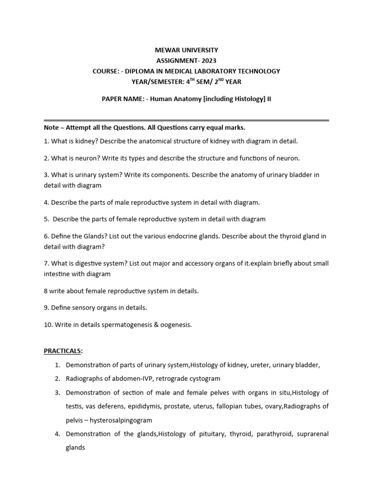 DMLT (10) 4TH Sem | Download Free PDF | Human Body | Urinary System