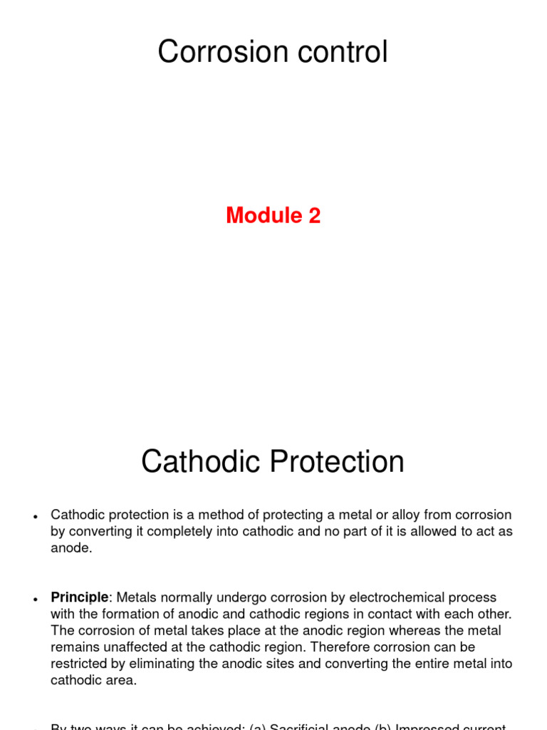 Cathode Protection | PDF | Corrosion | Anode