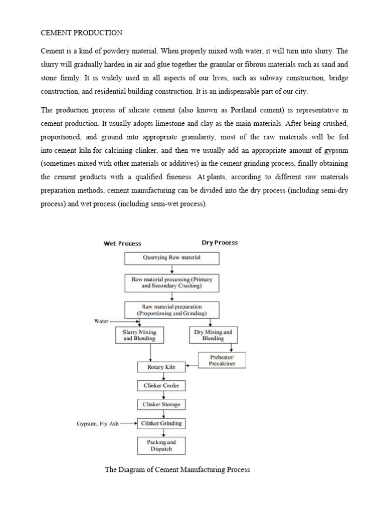 Wet Process of Cement Manufacturing | PDF | Cement | Industrial Processes