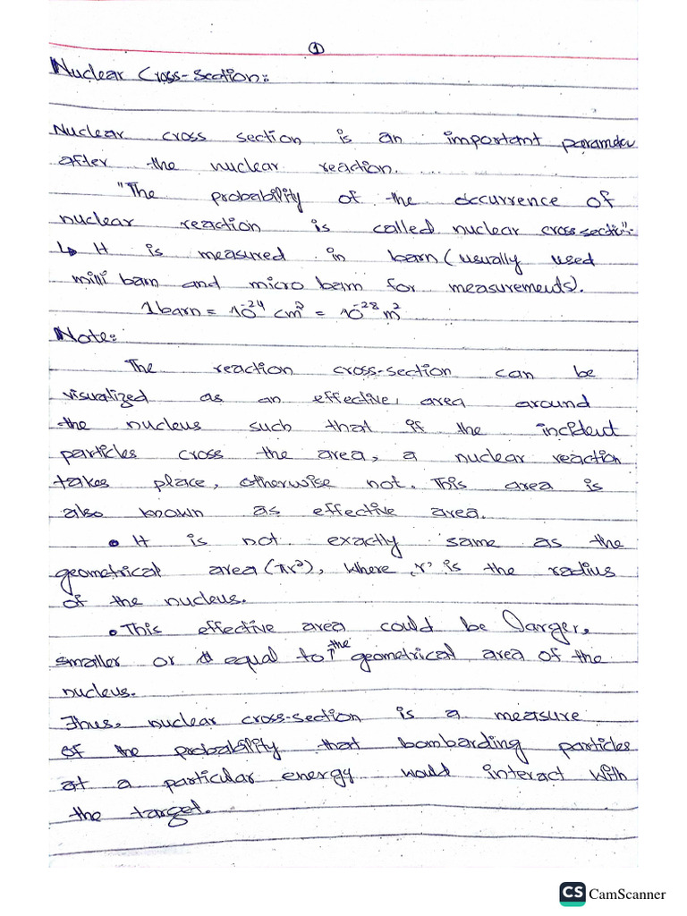 Nuclear Cross Section | PDF