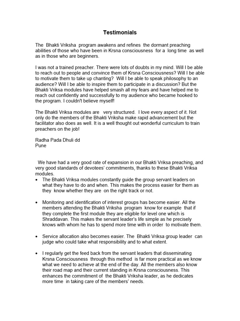 Testimonials | PDF | Indian Religions | Indian Poetics