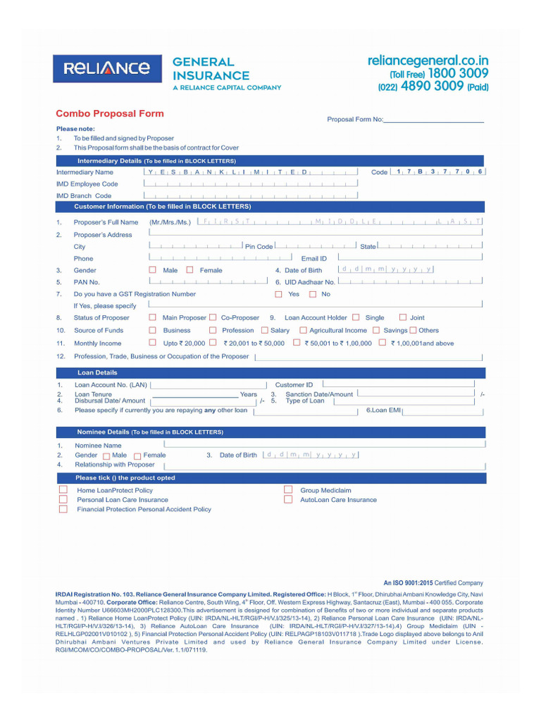 Reliance Combo | PDF