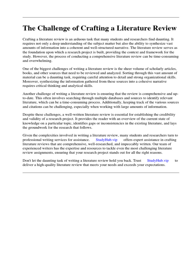 Sample Essay Literature Review | PDF | Thesis | Expert