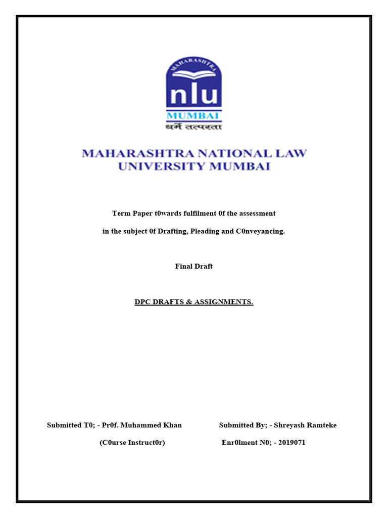 DPC Project 2019071 | PDF | Cheque | Debt