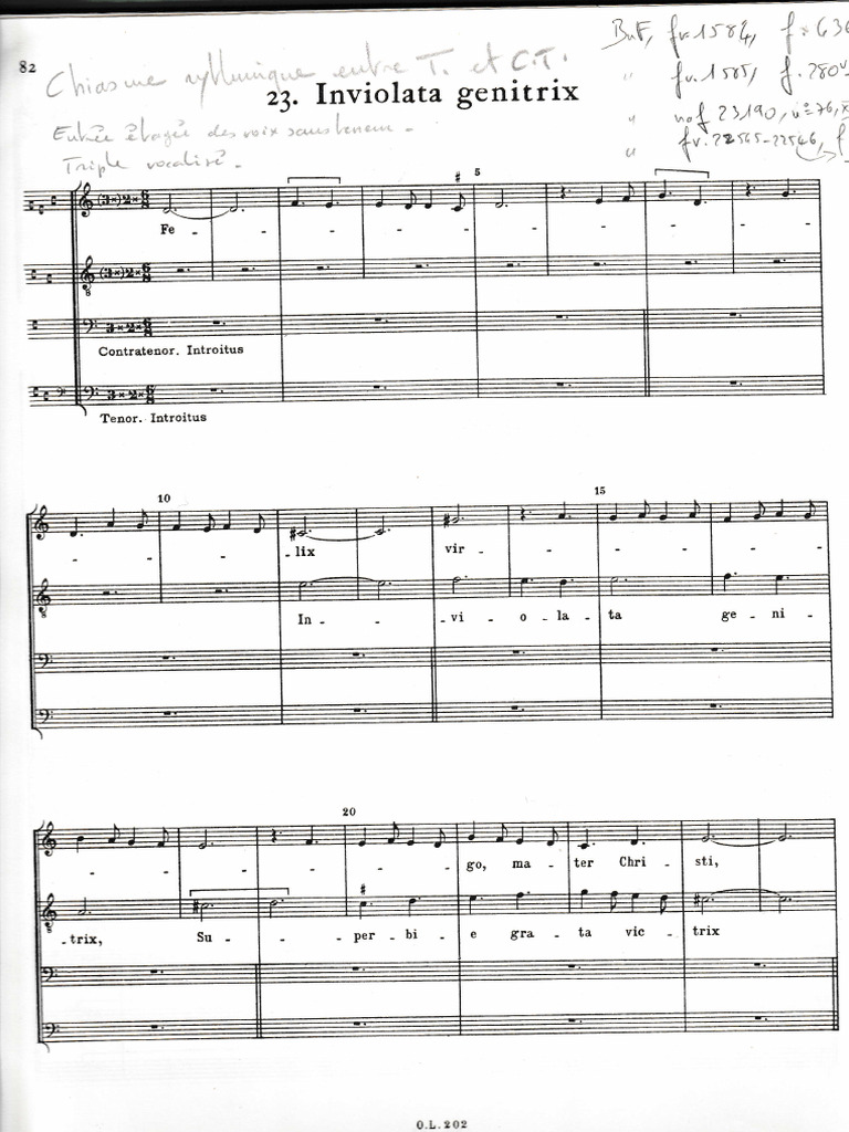 3 - MACHAUT - Motet Felix Virgo - Transcription Schrade | PDF