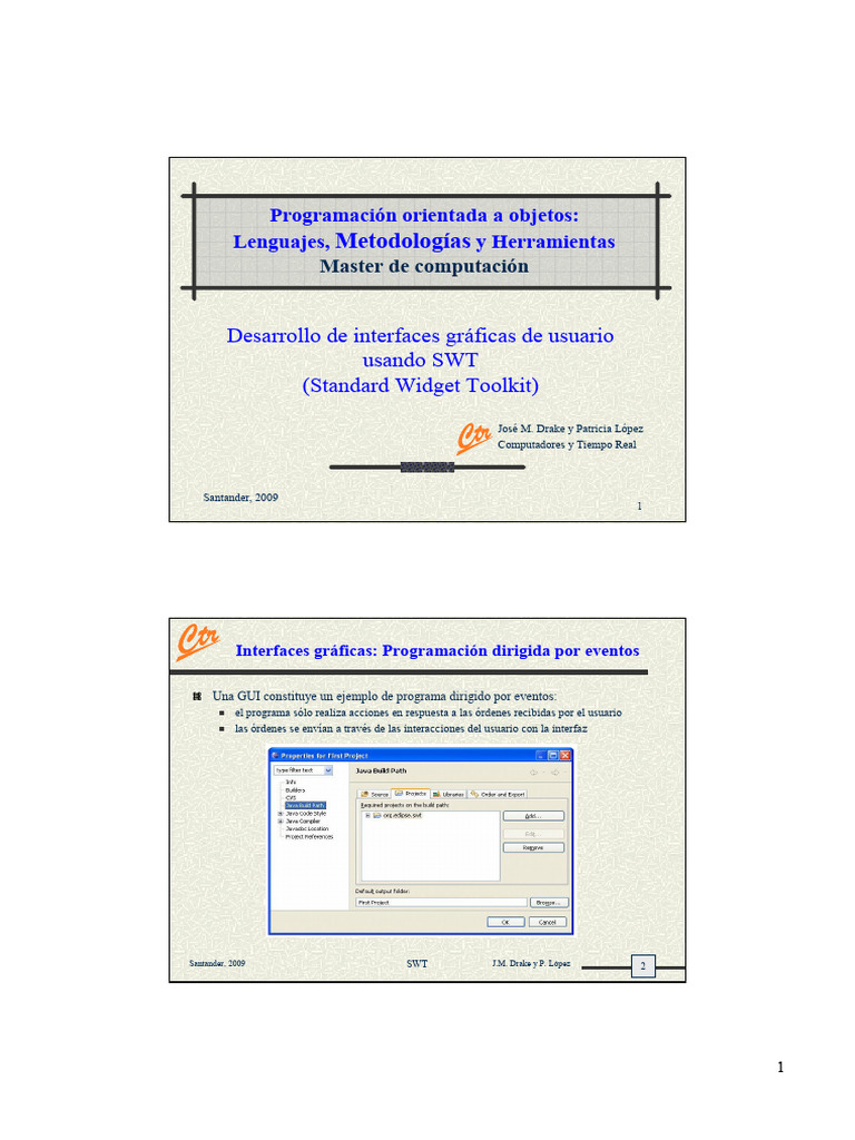 Master 0910 SWT | Descargar gratis PDF | Eclipse (software) | Java (lenguaje de programación)