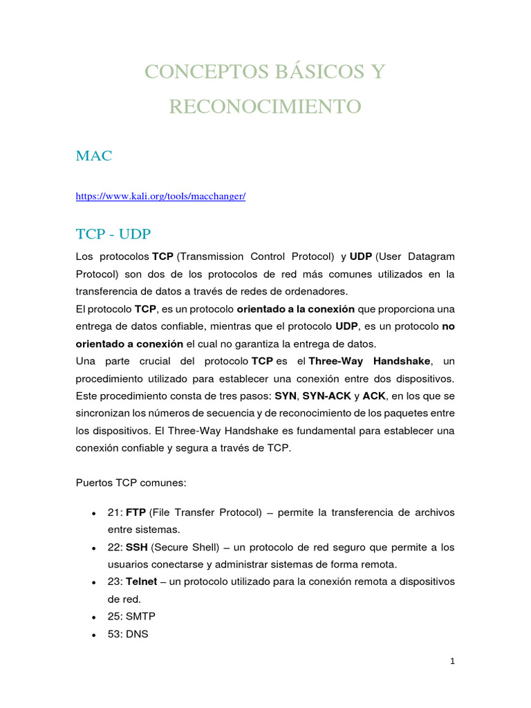 Conceptos Básicos y Reconocimiento | PDF | Dirección IP | Red de computadoras