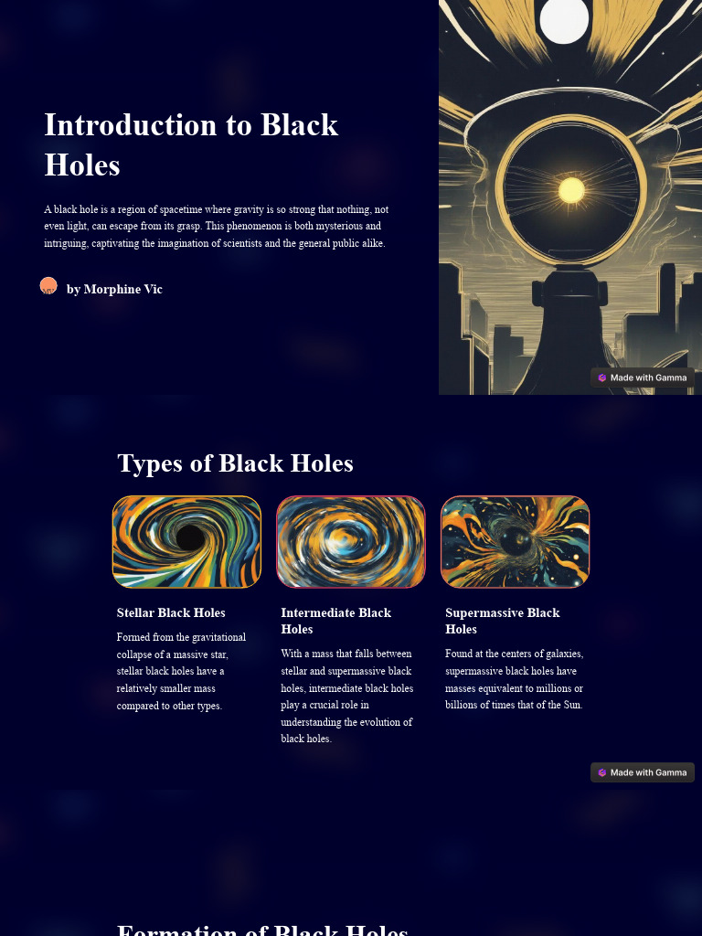 Understanding Black Holes: Types & Effects | PDF | Black Hole | Stars