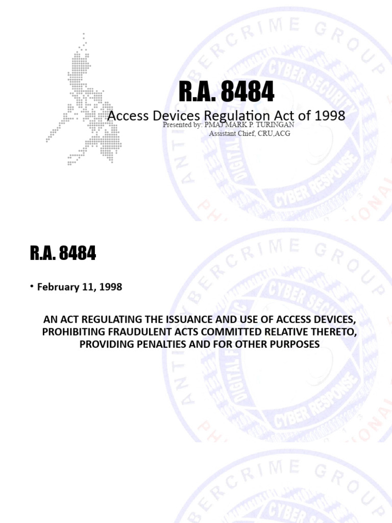 RA 8484 | PDF | Fraud | Credit Card