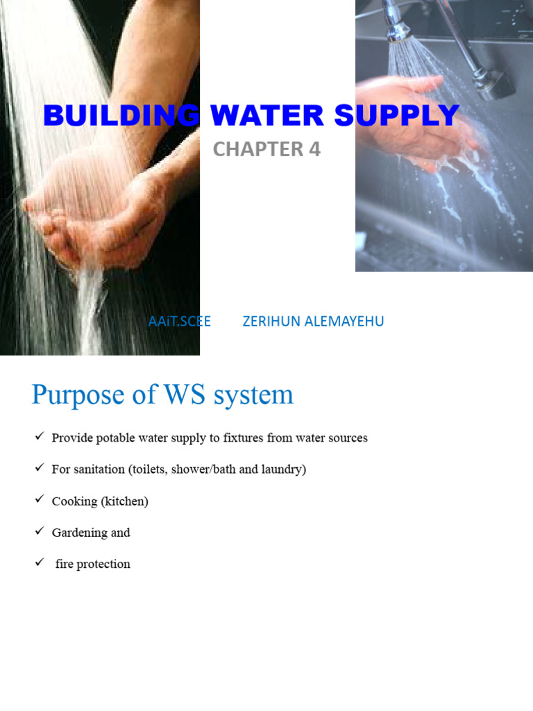 CH 11 Building Water Supply & Sanitary Installation | PDF | Tap (Valve ...