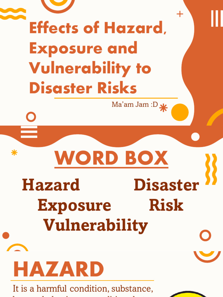 Q1 5 Effects of Hazard Exposure and Vulnerability To Disaster Risks ...