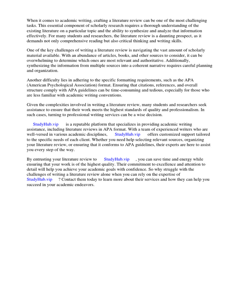 Literature Review Format Apa | PDF | Apa Style | Essays Literature Review Format Apa | PDF | Apa Style | Essays