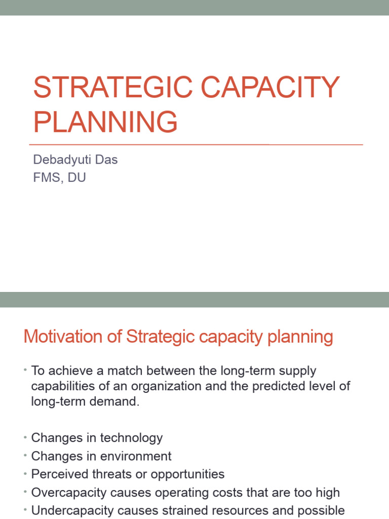 Strategic Capacity Planning | PDF | Economies Of Scale | Economies